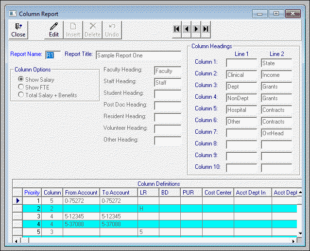 Building a Column Report – Cayuse Help Center